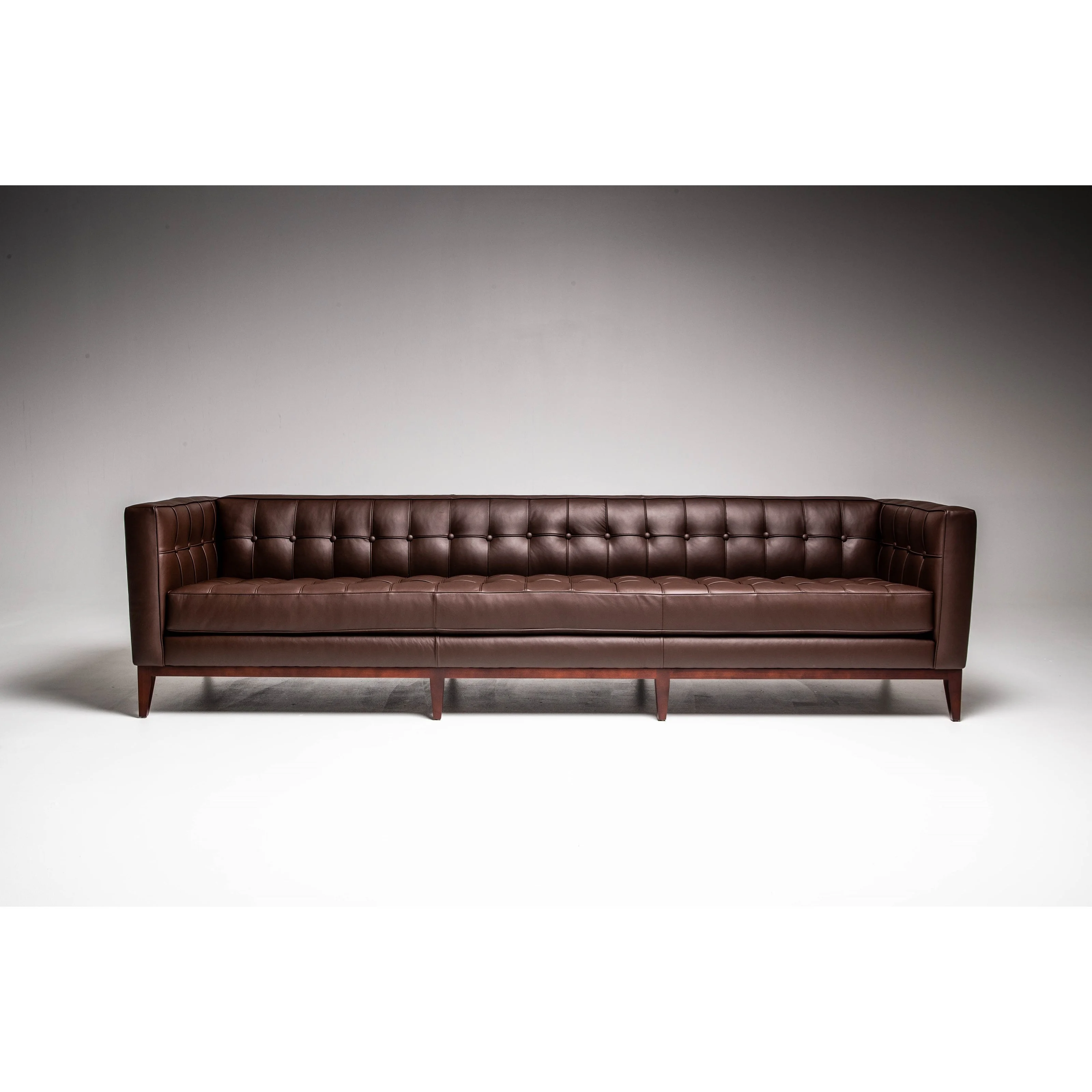 American Leather Luxe LUX-SO2-LG Mid-Century Modern 110" Sofa with Button Tufting | Reeds ...
